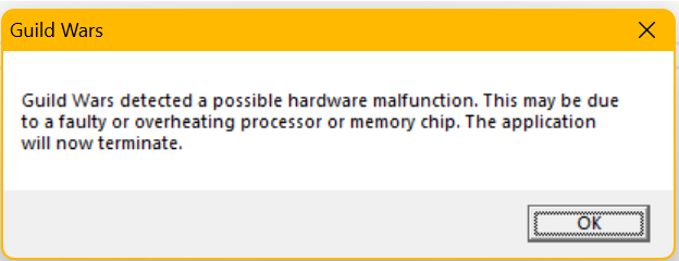 Troubleshooting Hardware Failure Errors – Guild Wars Support